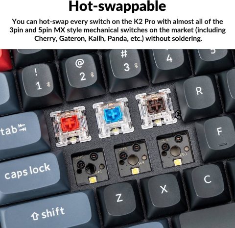قیمت کیبورد بی سیم کیکورون Keychron K2 Pro Red switch RGB - K2P-H1 ...